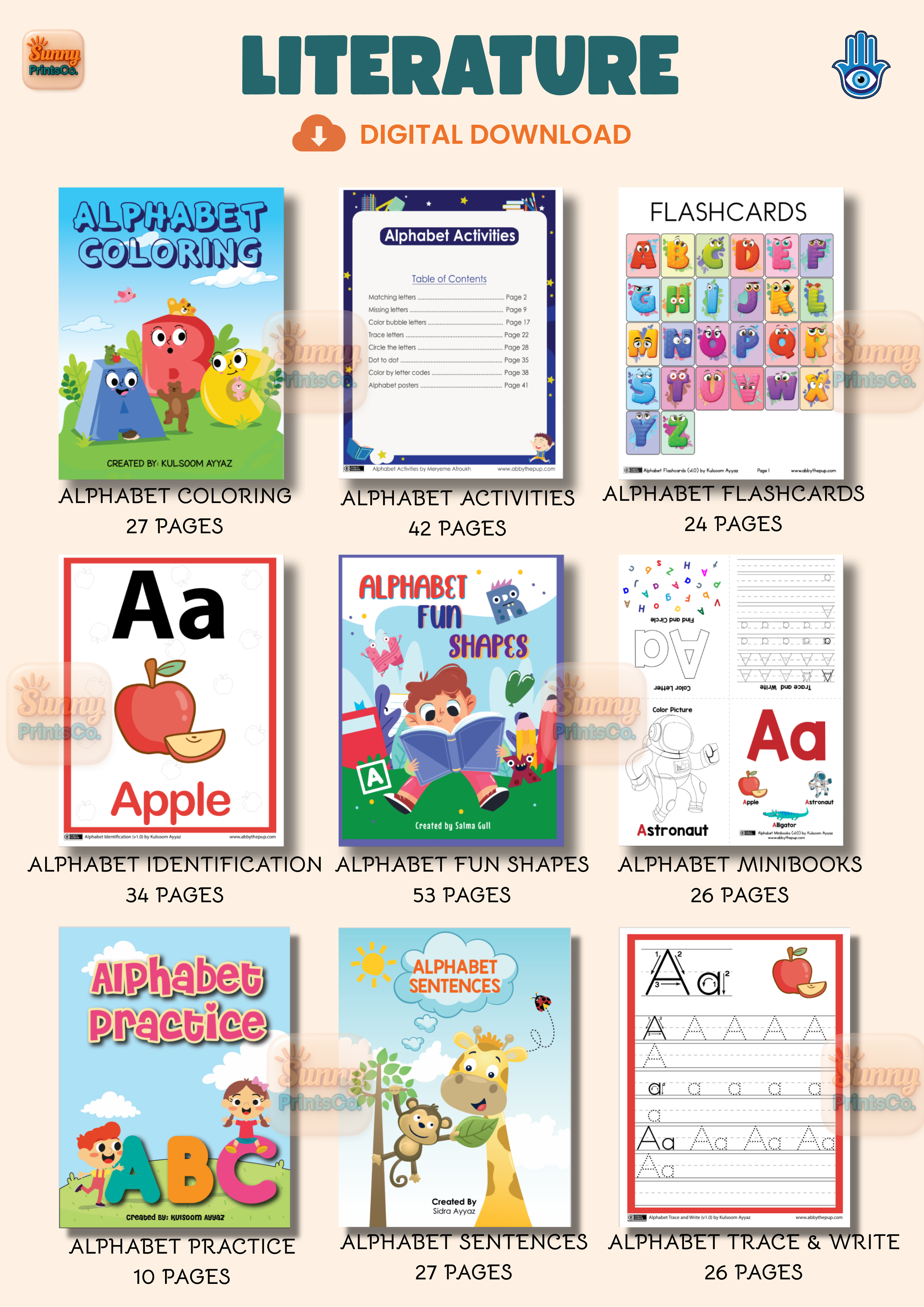 Kindergarten & Preschool 5000+ Worksheets Mega Bundle