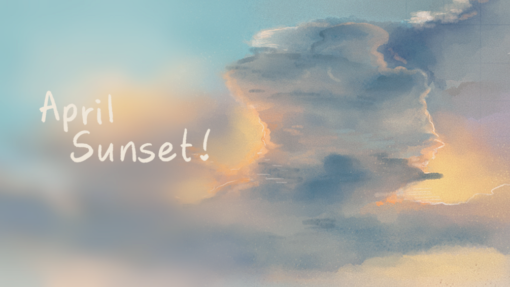 April sunset :: free computer wallpaper