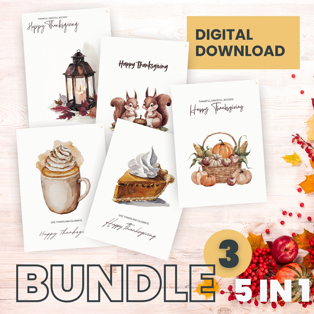 Grateful Thanksgiving Cards Set 3