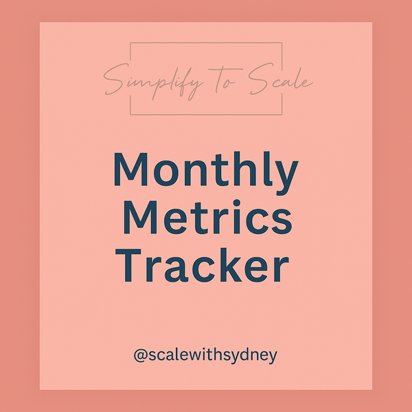 Metrics & Momentum Dashboard Kit
