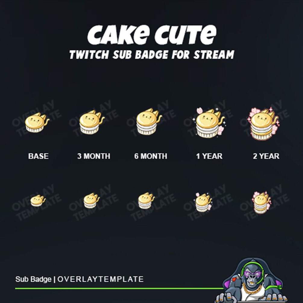 Cake Cute – Sub Badges