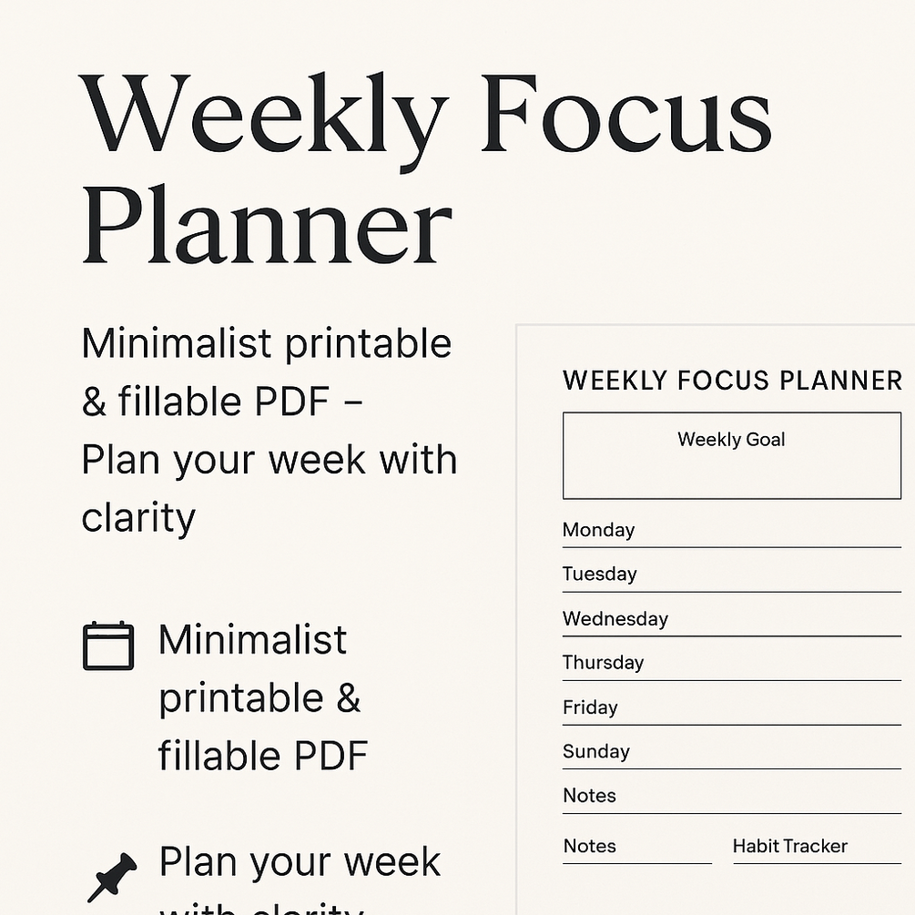 Weekly Focus Planner