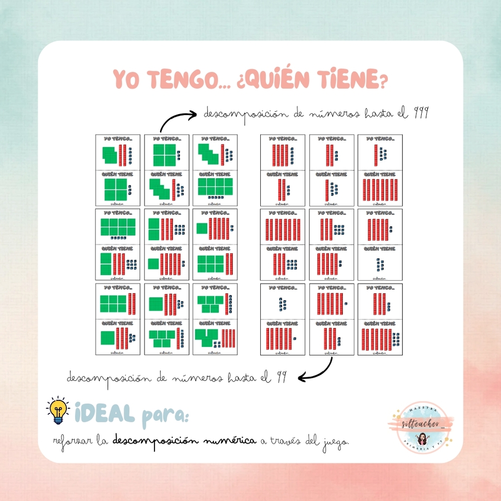 YO TENGO... ¿QUIÉN TIENE?🧮