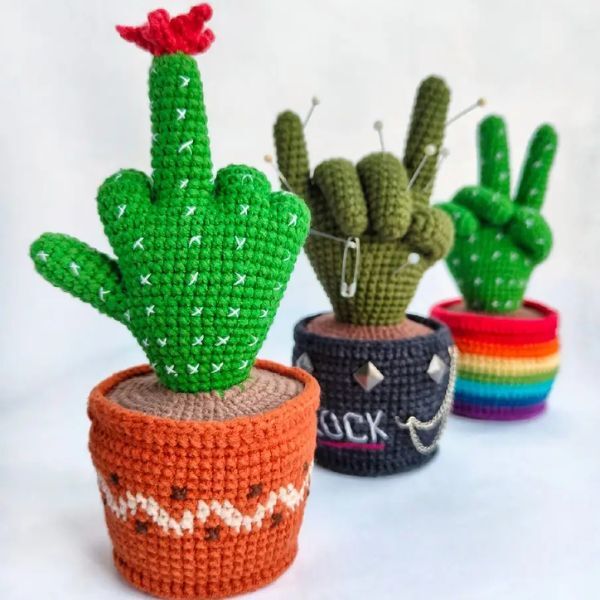 Cactus Hand Crochet Pattern