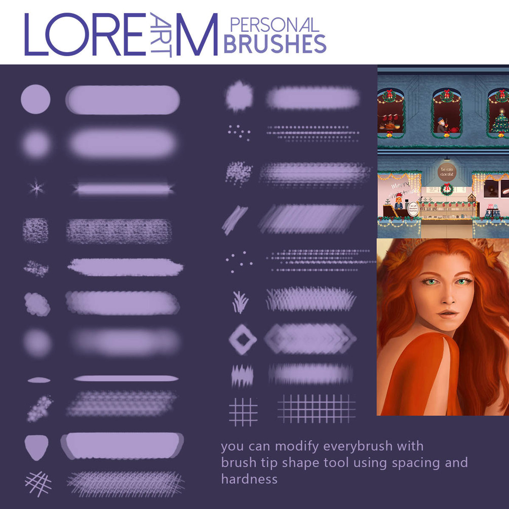 Loreartm basic brushes