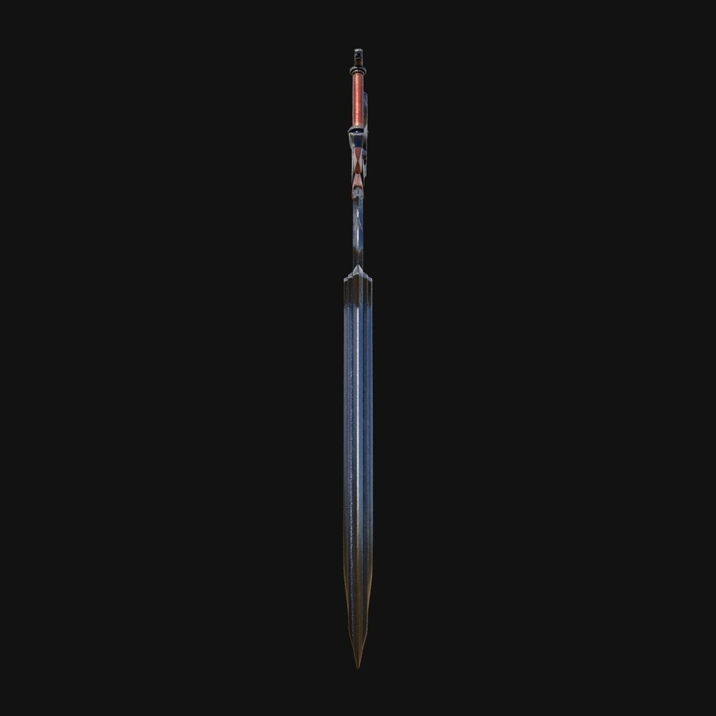 Quantum Quicksilver: Swift 3D Model Sword for Digital Speedsters
