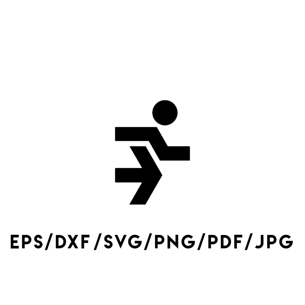 Run Man Icon Design Instant Download Svg, Eps, Dxf, Png, Pdf, Jpg ...