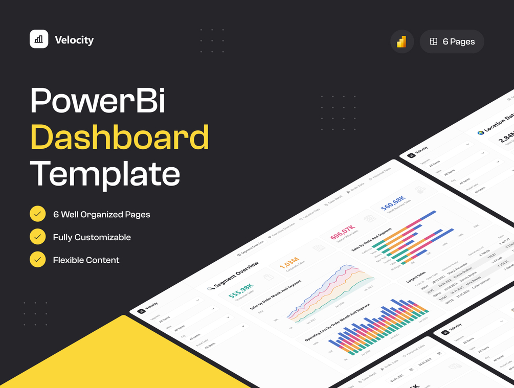 PowerBi Dashboard Template — Velocity
