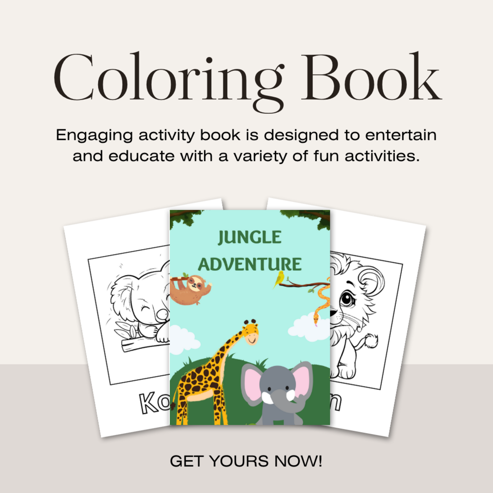 COLORING BOOK JUNGLE ADVENTURE