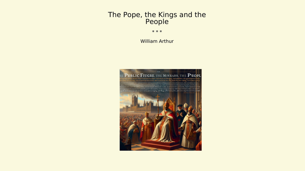 The Pope, the Kings and the People