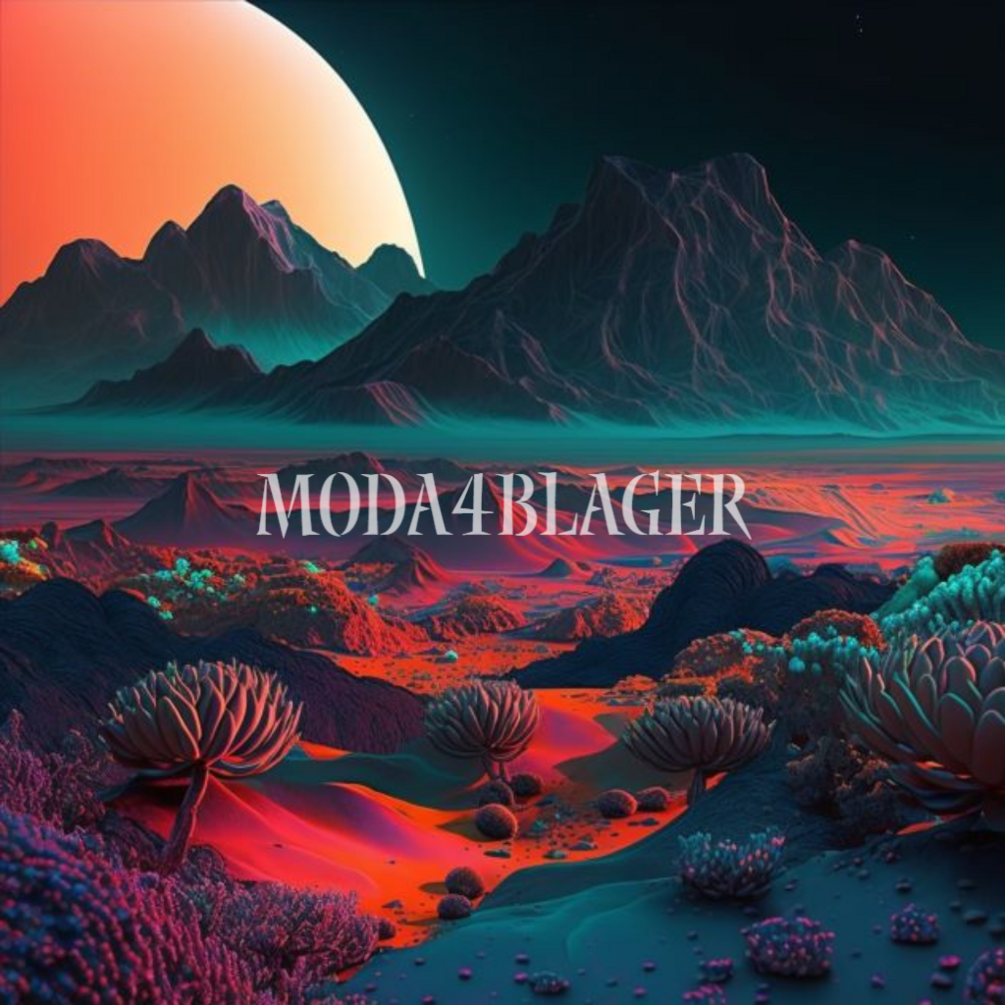 A representation of an alien world using a color palette