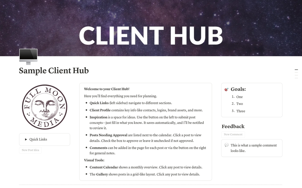 Client Hub Notion Template