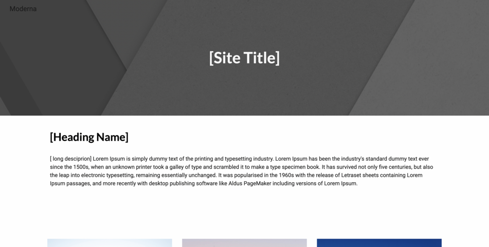 Moderna (google sites theme)