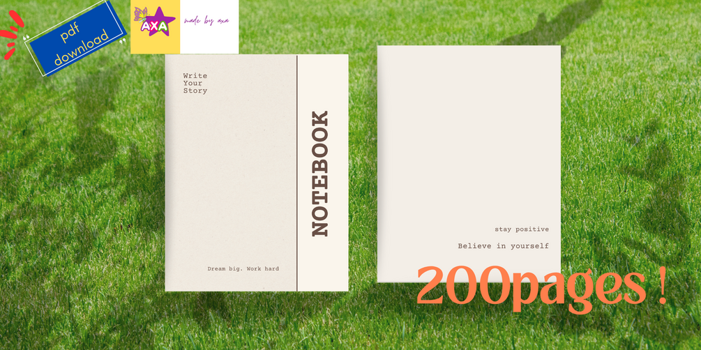 Minimalist Digital Notebook – Write Your Story (PDF)