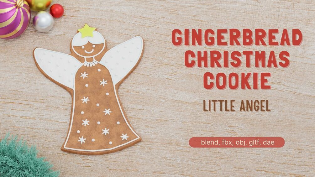 Gingerbread Christmas Cookie 8 - Little Angel