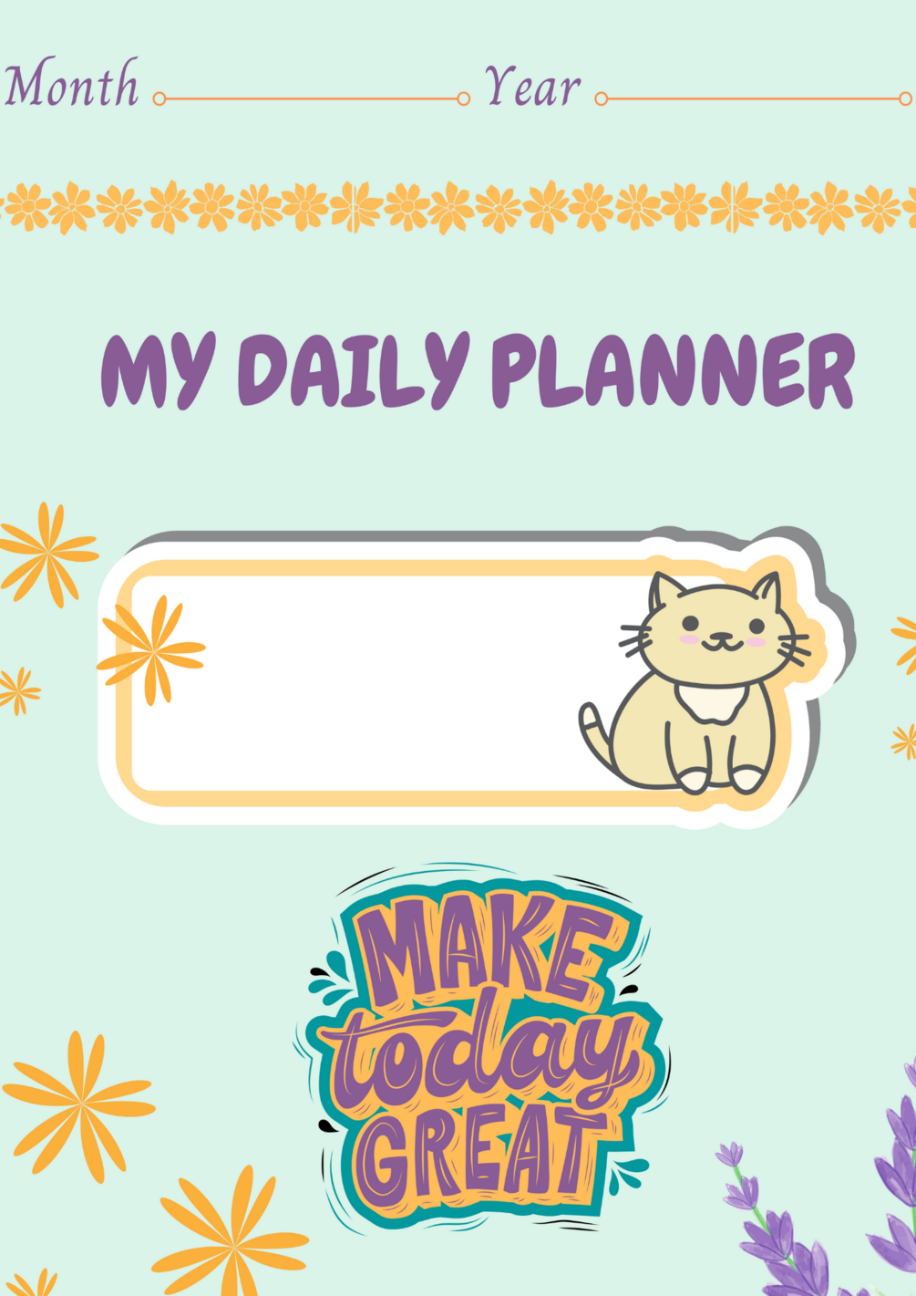 30 Days Daily Routine Planner