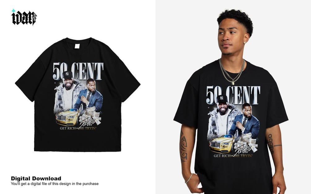 50 cent Vintage Bootleg Design