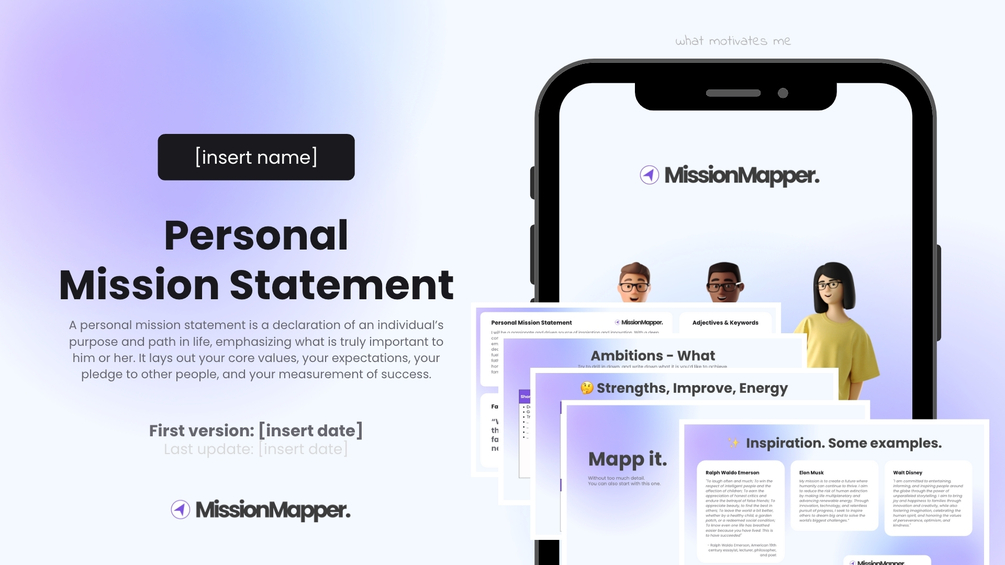 Personal Mission Statement Template from MissionMapper