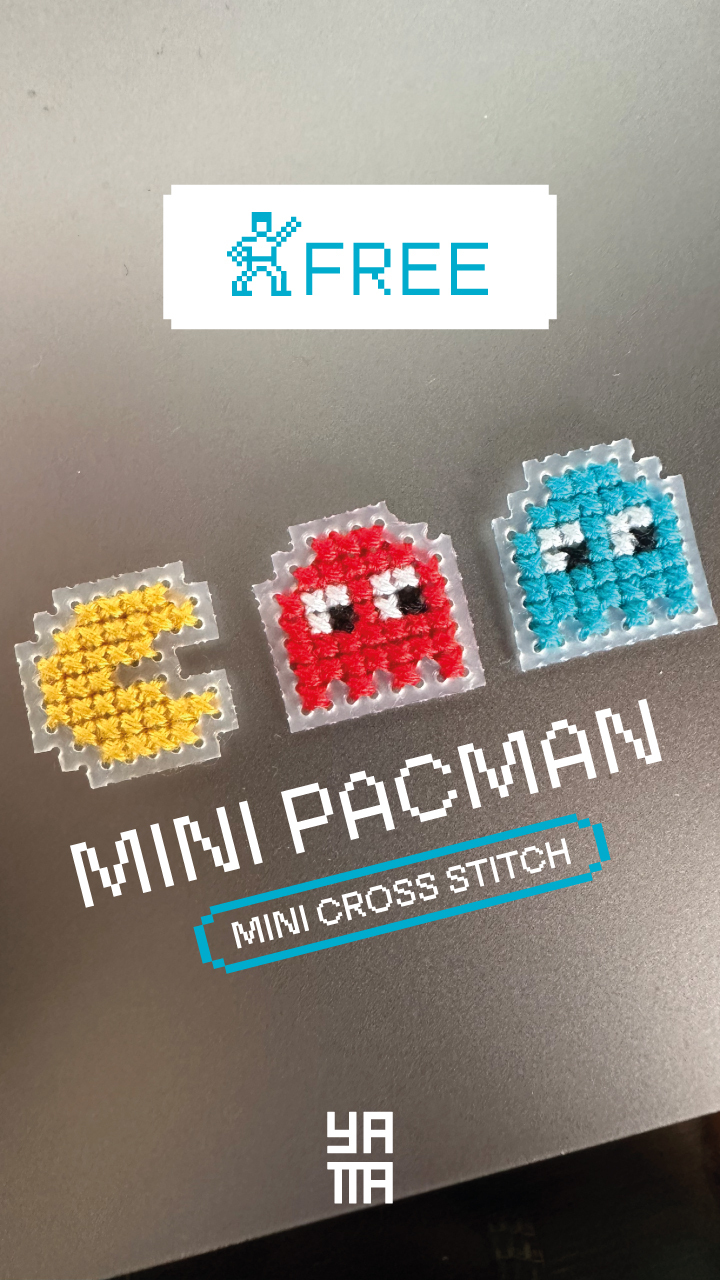 FREE MINI CROSS STITCH PATTERN | PACMAN
