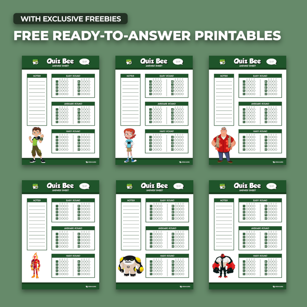 Ben 10 Quiz Bee PowerPoint With Exclusive Freebies