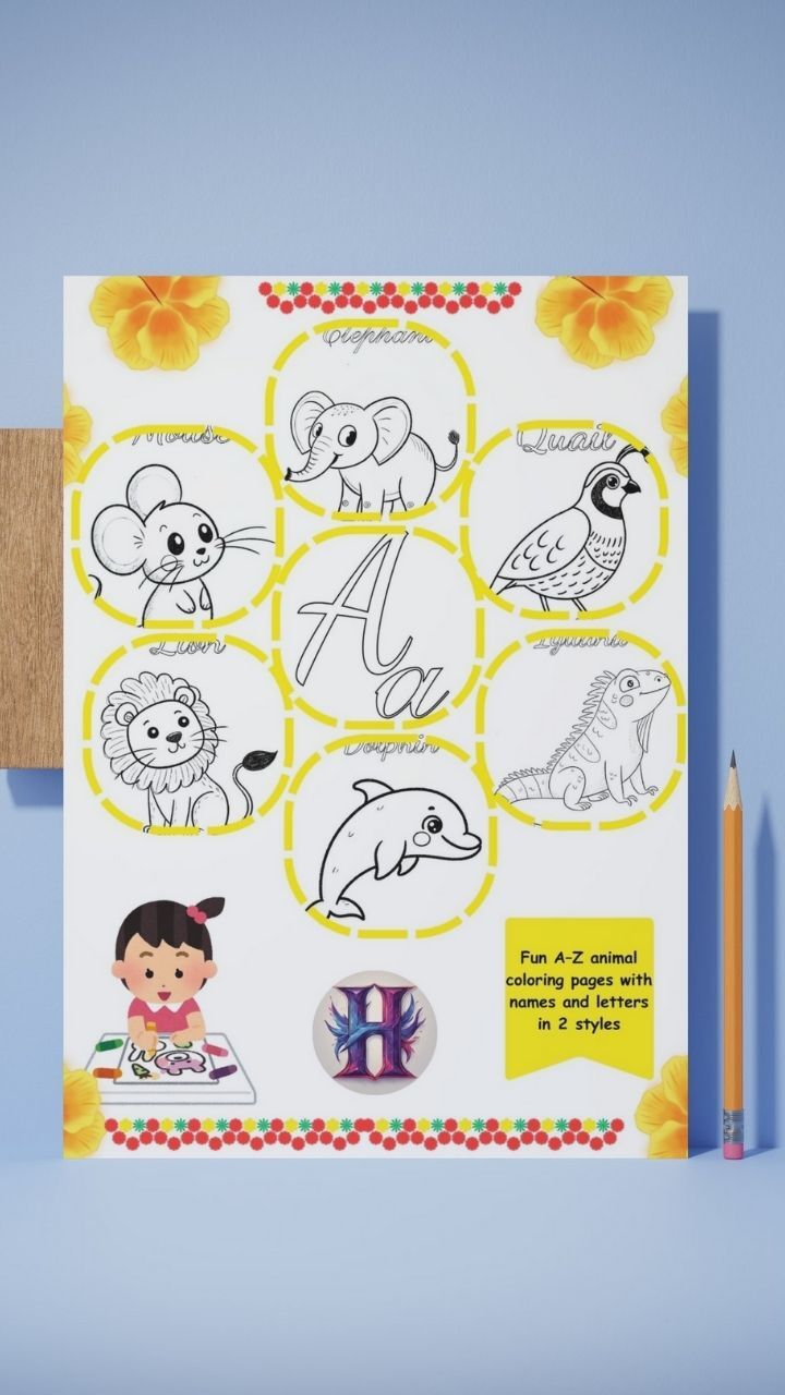 Little Artist’s Alphabet Zoo Coloring Book – A Fun A–Z Animal Coloring ...