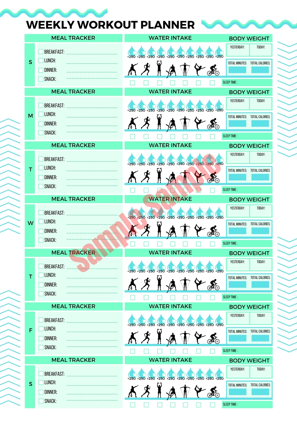 Weekly Workout Planer