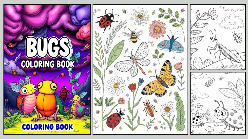 Bugs and Insects Coloring Book