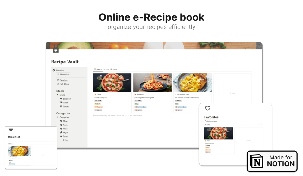 RecipeVault - Notion template