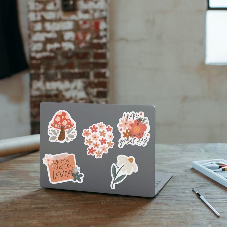 Printable Flower Stickers Pack | Cute Digital Designs