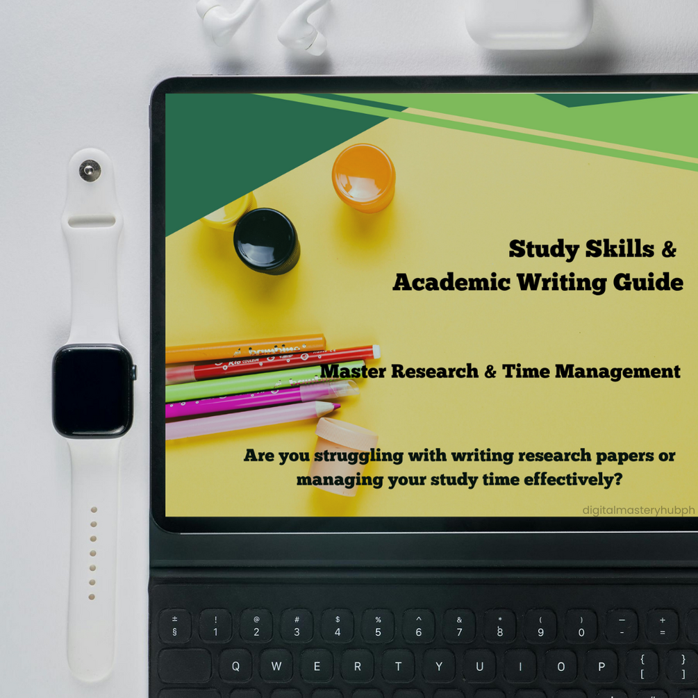 Study Skills & Academic Writing Guide – Master Research & Time Management