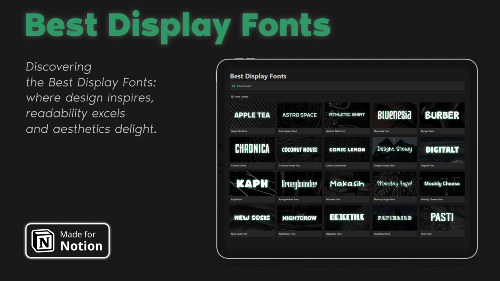 Best Display Fonts
