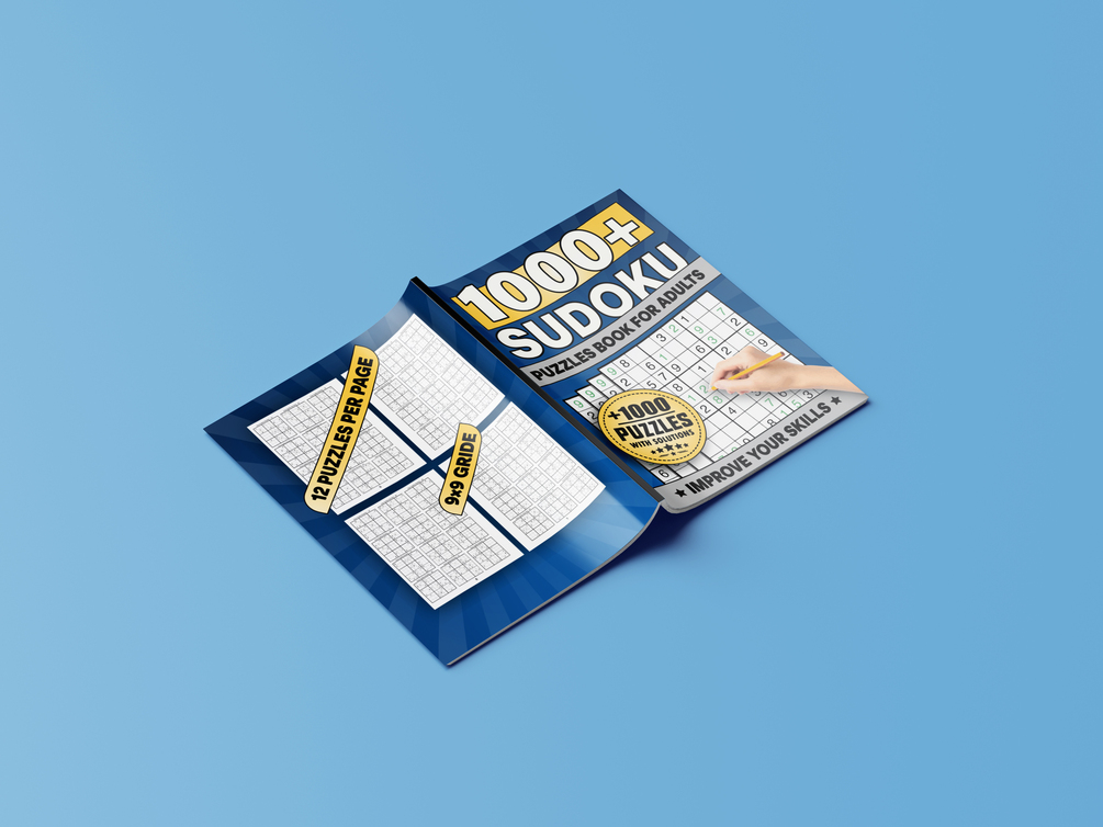 1000+ Sudoku Puzzles Book for Adults – Easy to Hard Levels with Solutions