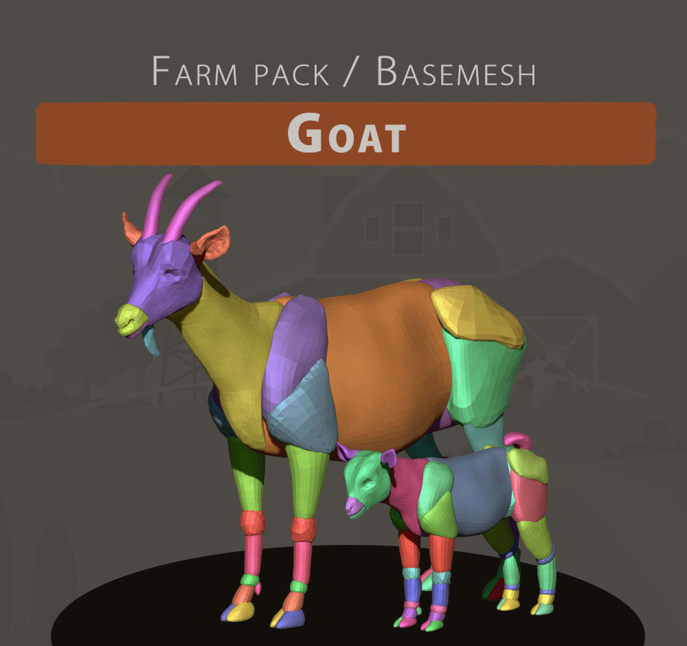 3D Basemesh - Goat