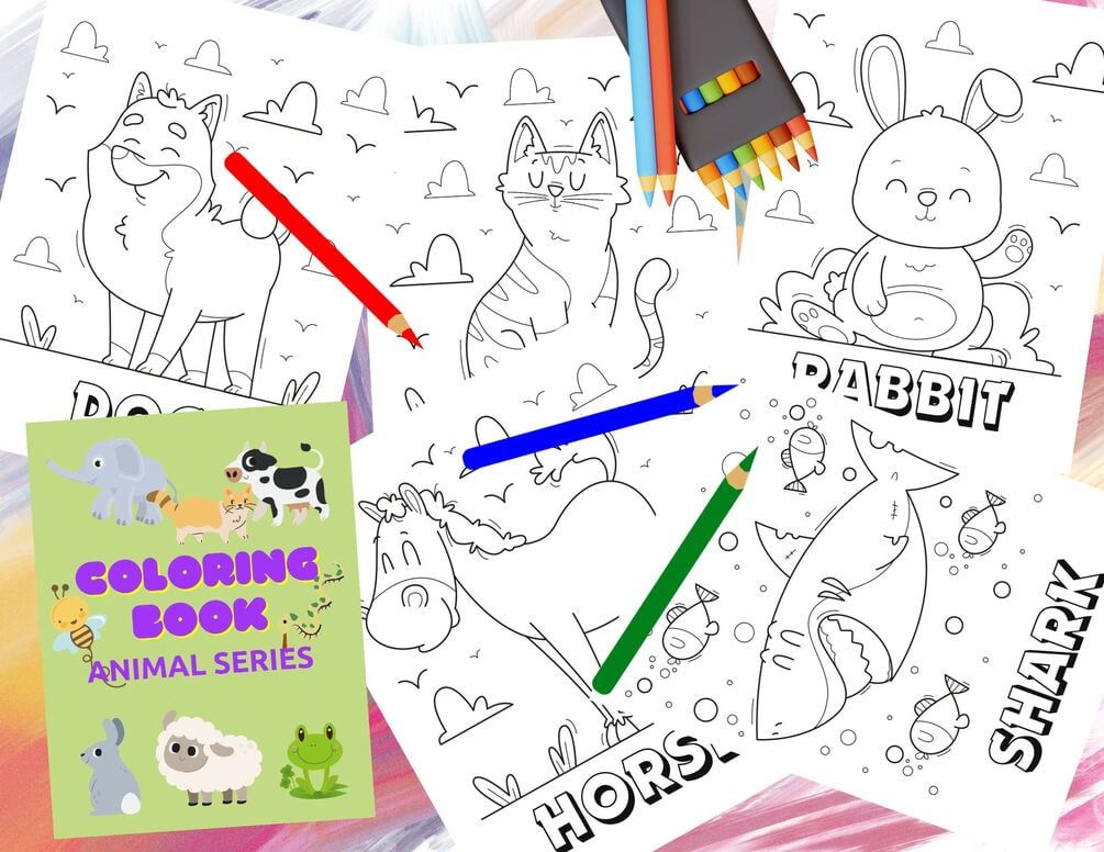 Coloring Book for kids - Animal series