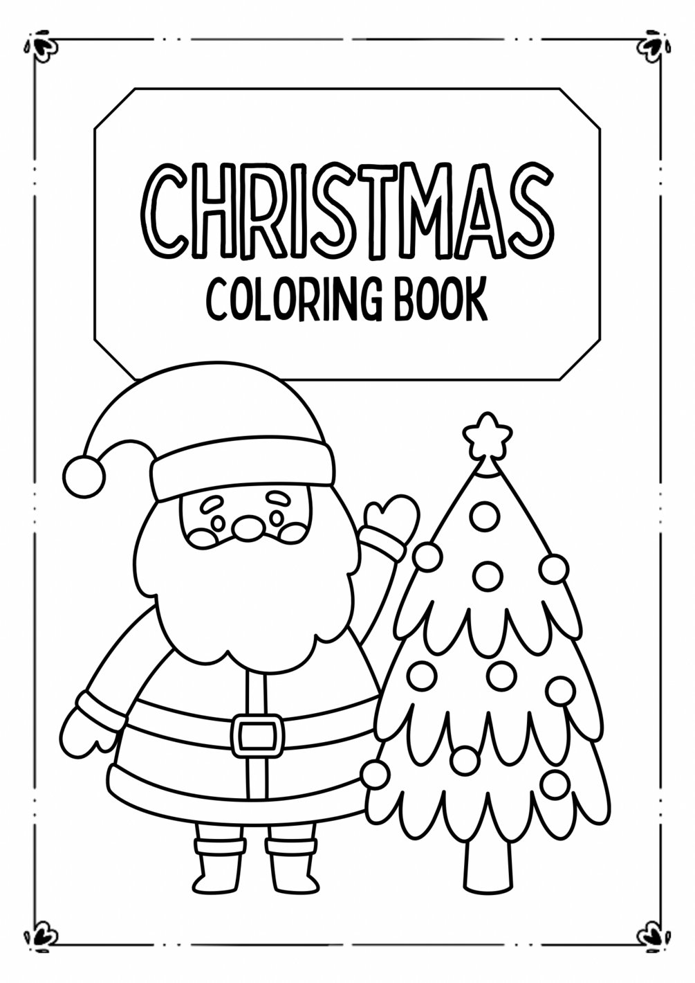 Kids coloring book. Santa edition.