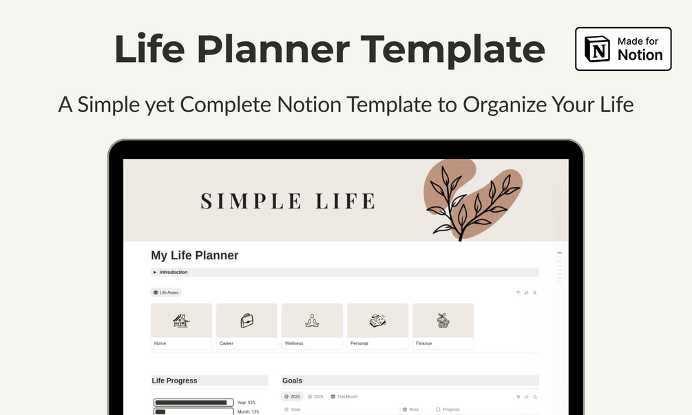 My Life Planner — A Complete Notion Life Operating System