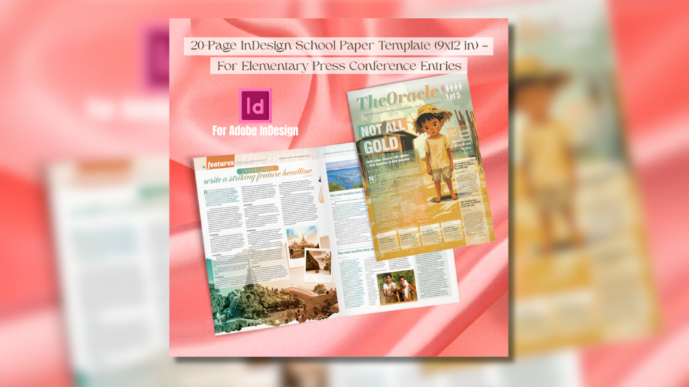 20-Page InDesign School Paper Template (9x12 in) – Press-Con Ready Layout