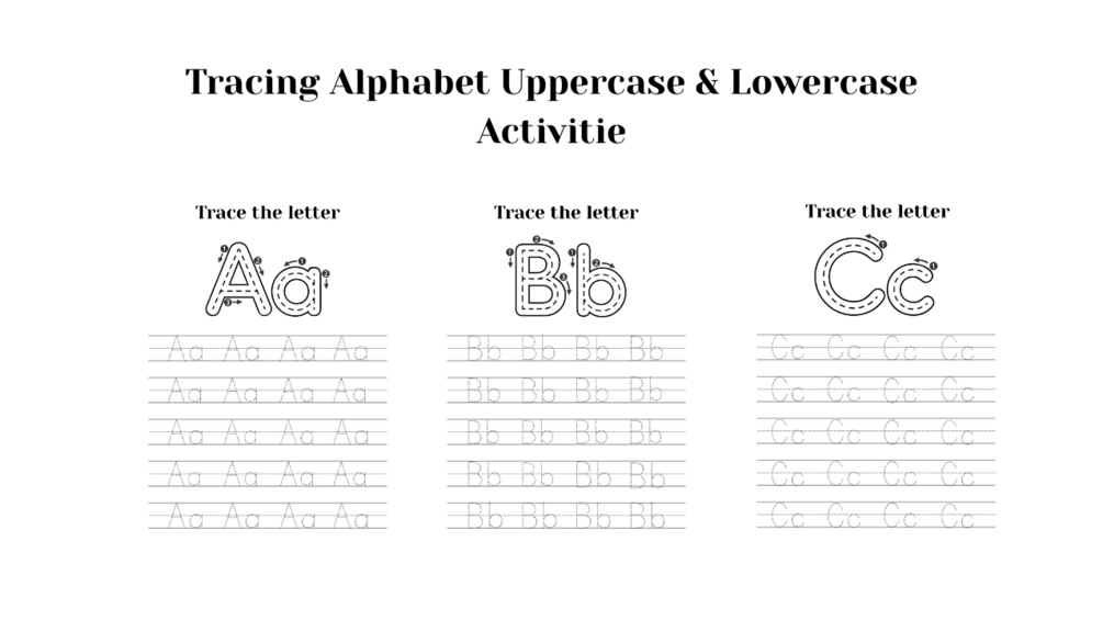 Tracing Uppercase & Lowercase Alphabet Activity