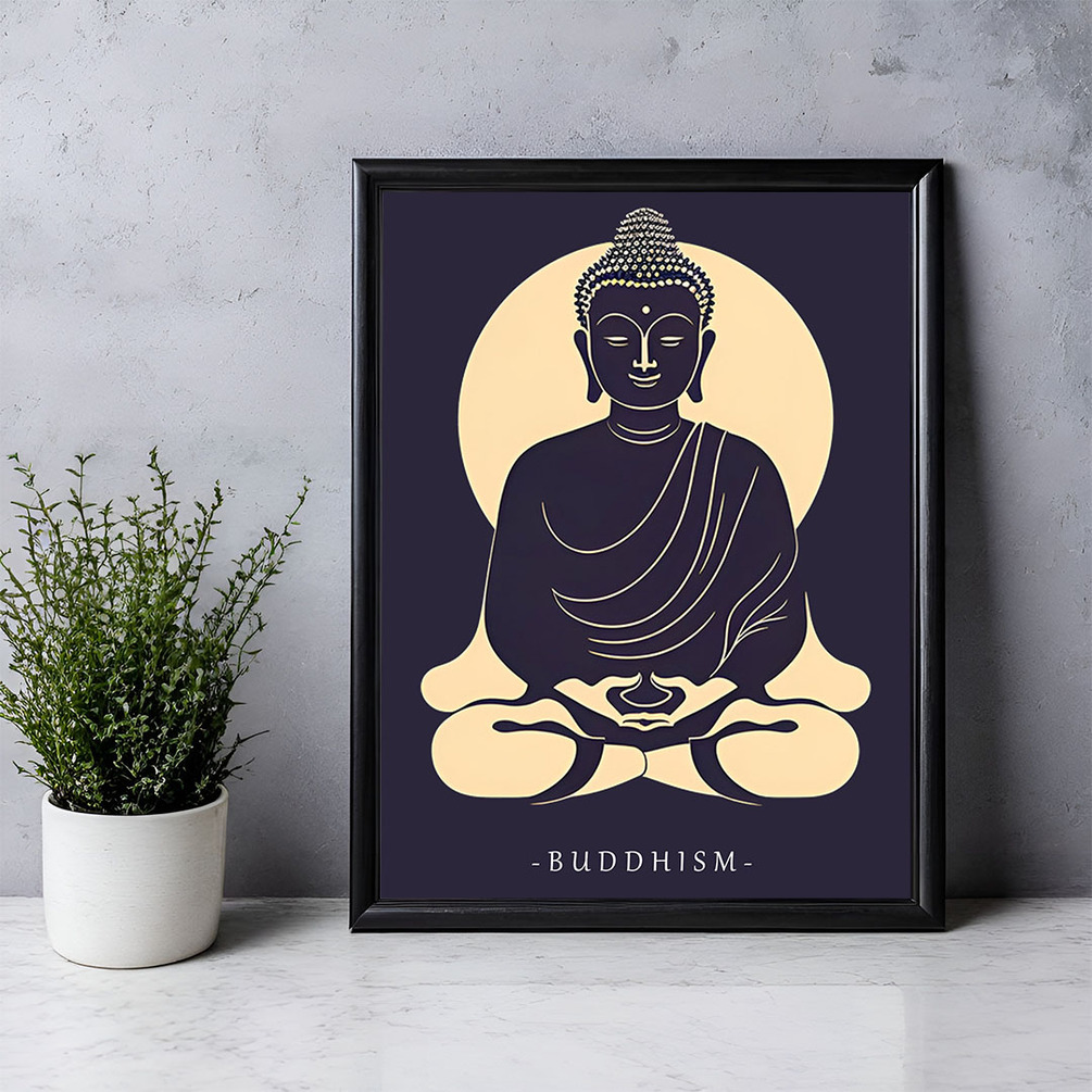 Zen Serenity Buddha Poster, Buddha Instant Printable Wall Art, Zen Wall ...