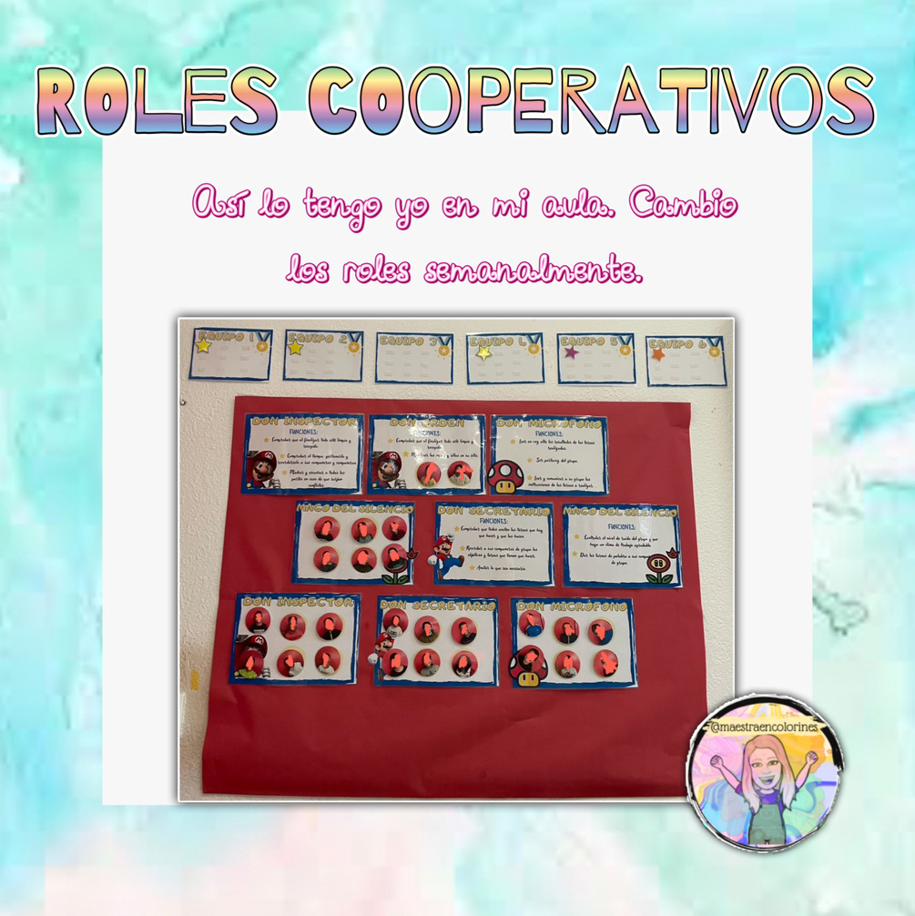 ROLES APRENDIZAJE COOPERATIVO