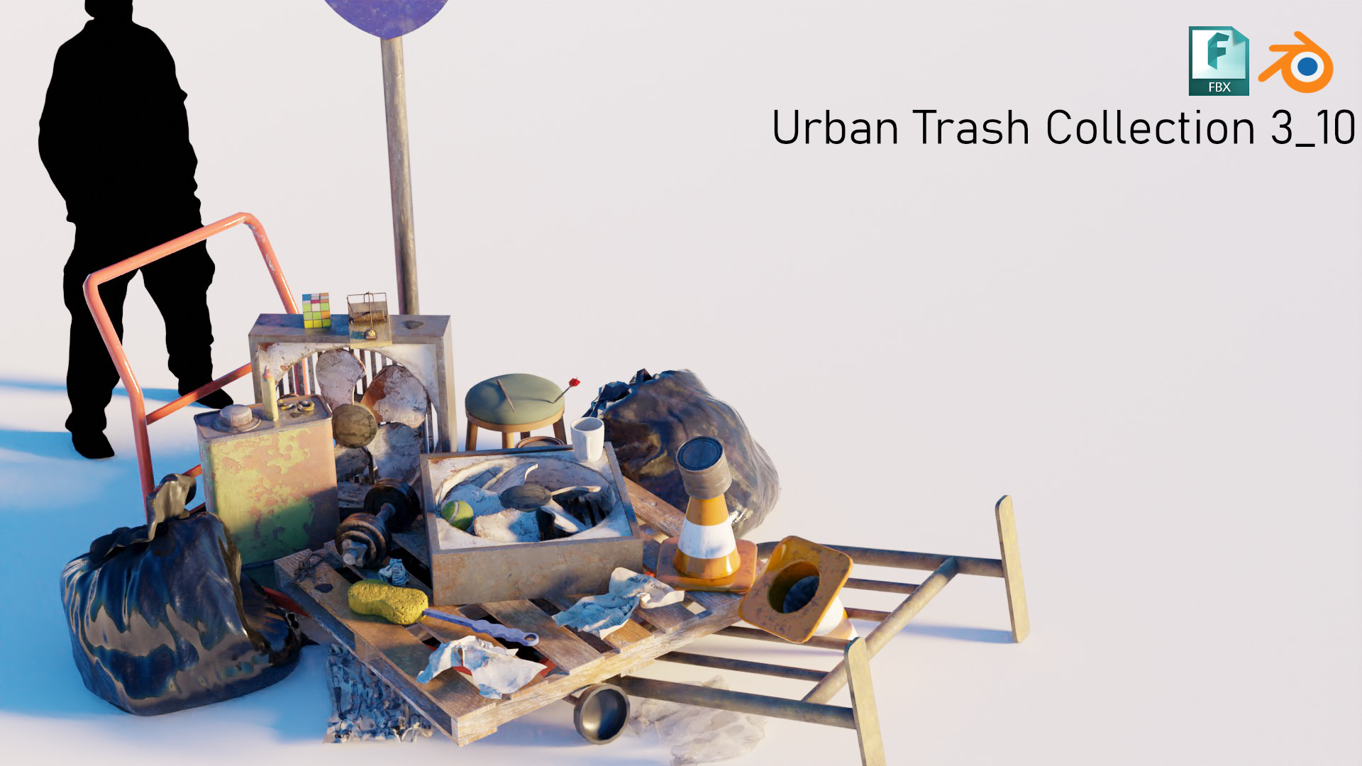 Urban Industrial Trash Collections 3 - 3d Assets