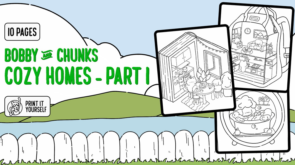 Cozy Homes (Part 1): 10 Coloring Pages Digital Download Print it ...