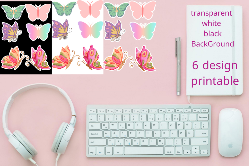 best free butterfly sticker bundles