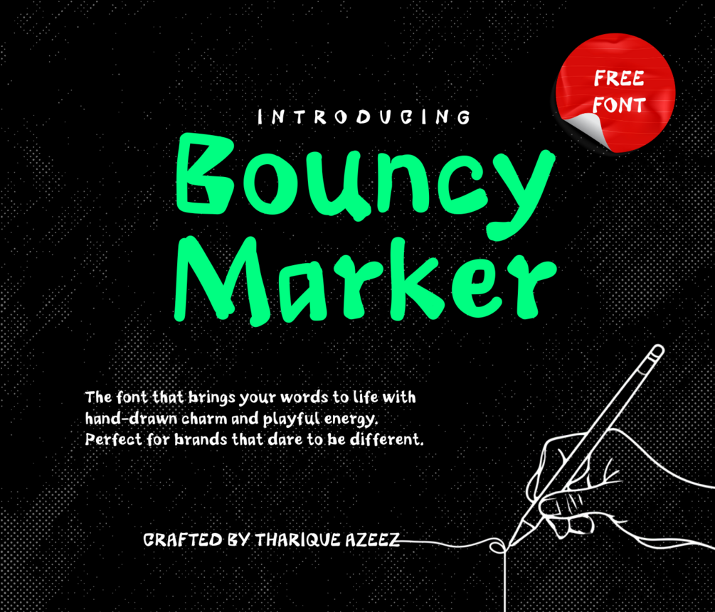 Bouncy Marker Free Font