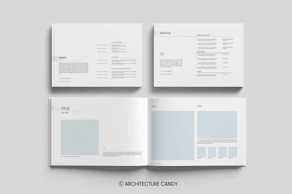 A3 Landscape Portfolio Template