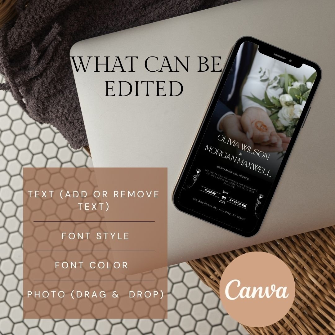Elegant Wedding Invitation – Animated Video Template (Editable in Canva)