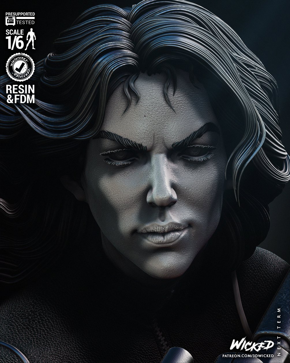 Wicked Marvel Black Widow 2024 Sculpture: Tested and ready for 3D printing