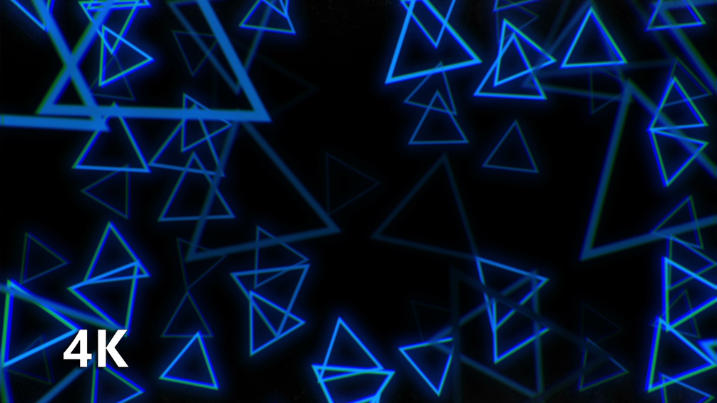 Blue Triangles - 4k Abstract VJ Loop Footage 0003
