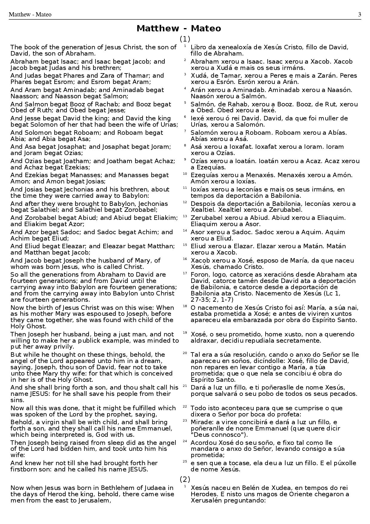 [PDF] New Testament: English - Galician parallel text