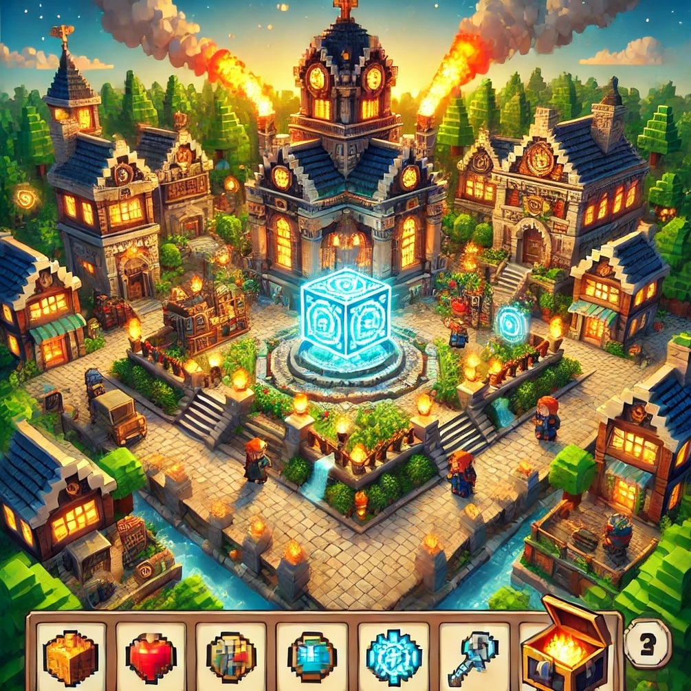 Minecraft world - Mystery Town Puzzle